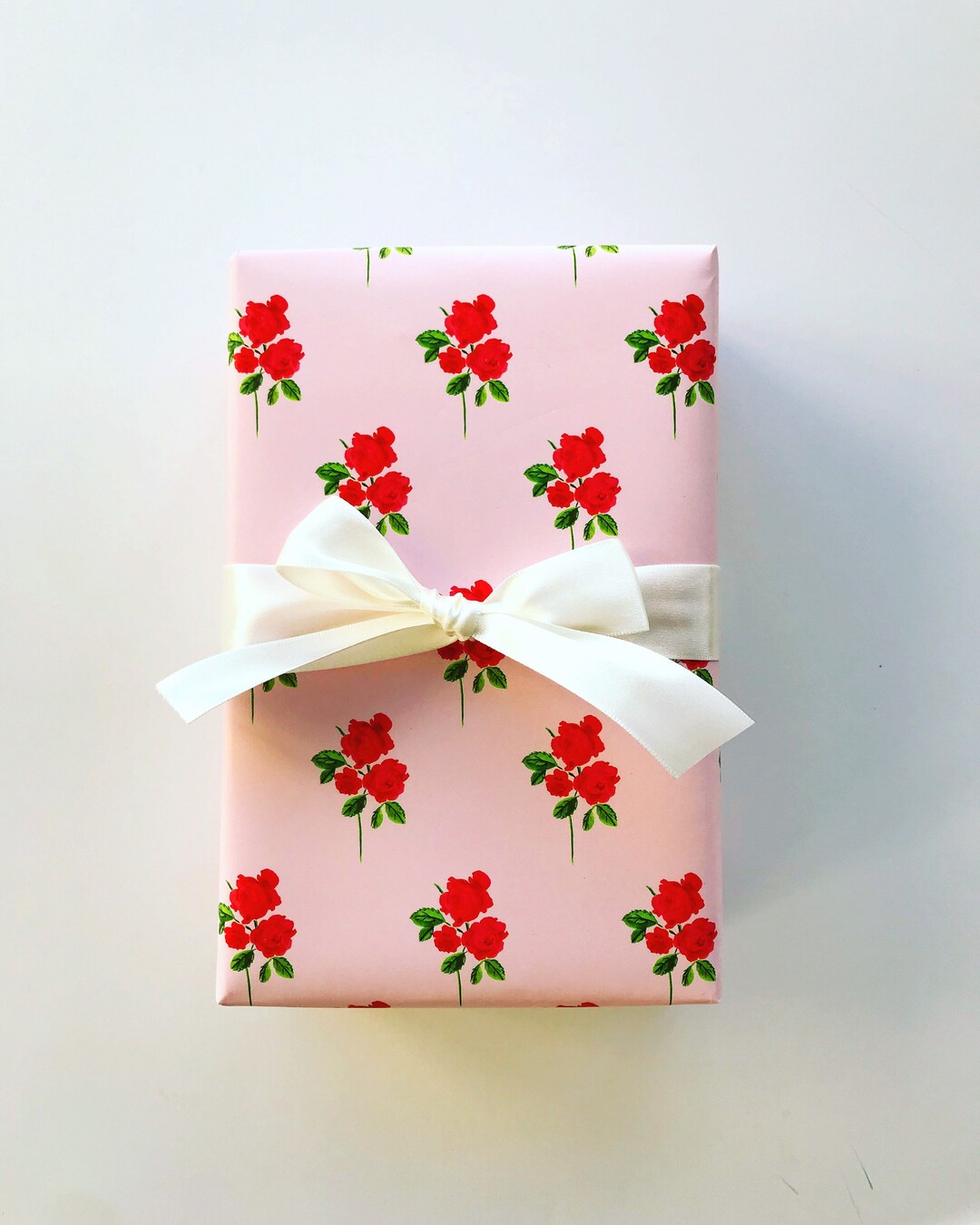 Wrapping Paper: Red and Pink Isabelle Rose {gift Wrap, Birthday ...