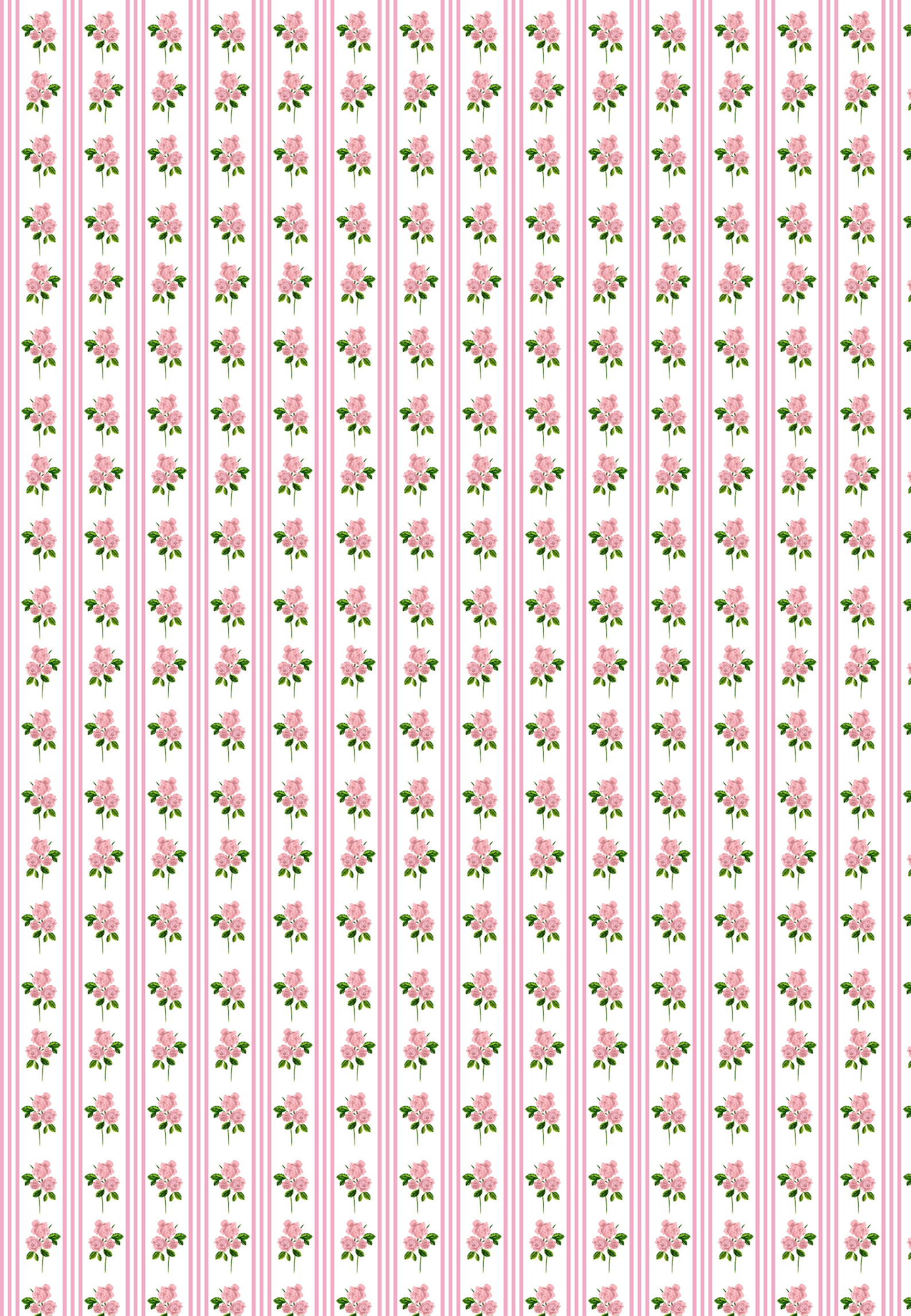 Wrapping Paper: Pink French Rose Pinstripe {gift Wrap, Birthday ...