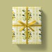 Wrapping Paper: Yellow Brocade Floral gift Wrap, Birthday, Holiday ...