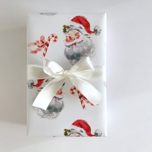 Wrapping Paper Santa Claus {gift Wrap, Birthday, Holiday, Christmas} - Etsy