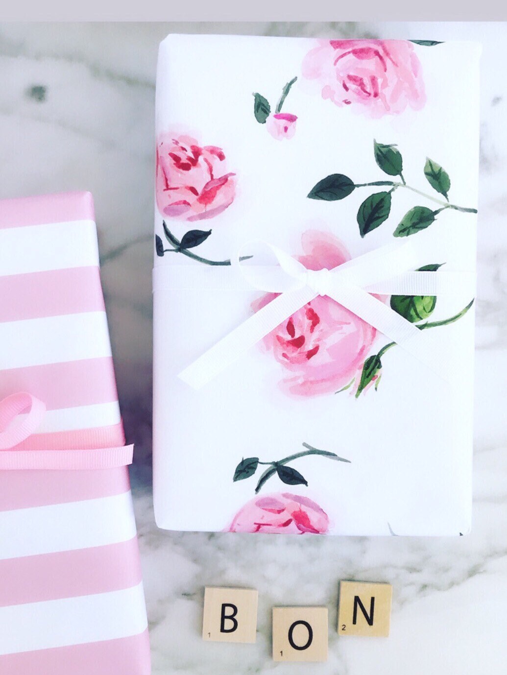 Wrapping Paper: Pink La Vie En Rose gift Wrap Birthday - Etsy