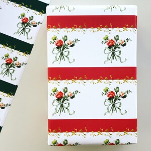 Wrapping Paper: Red Regency Bouquet {gift Wrap, Birthday, Holiday ...
