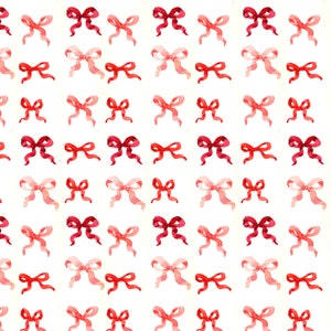 Wrapping Paper: Red Bows {gift Wrap, Birthday, Holiday, Christmas} - Etsy