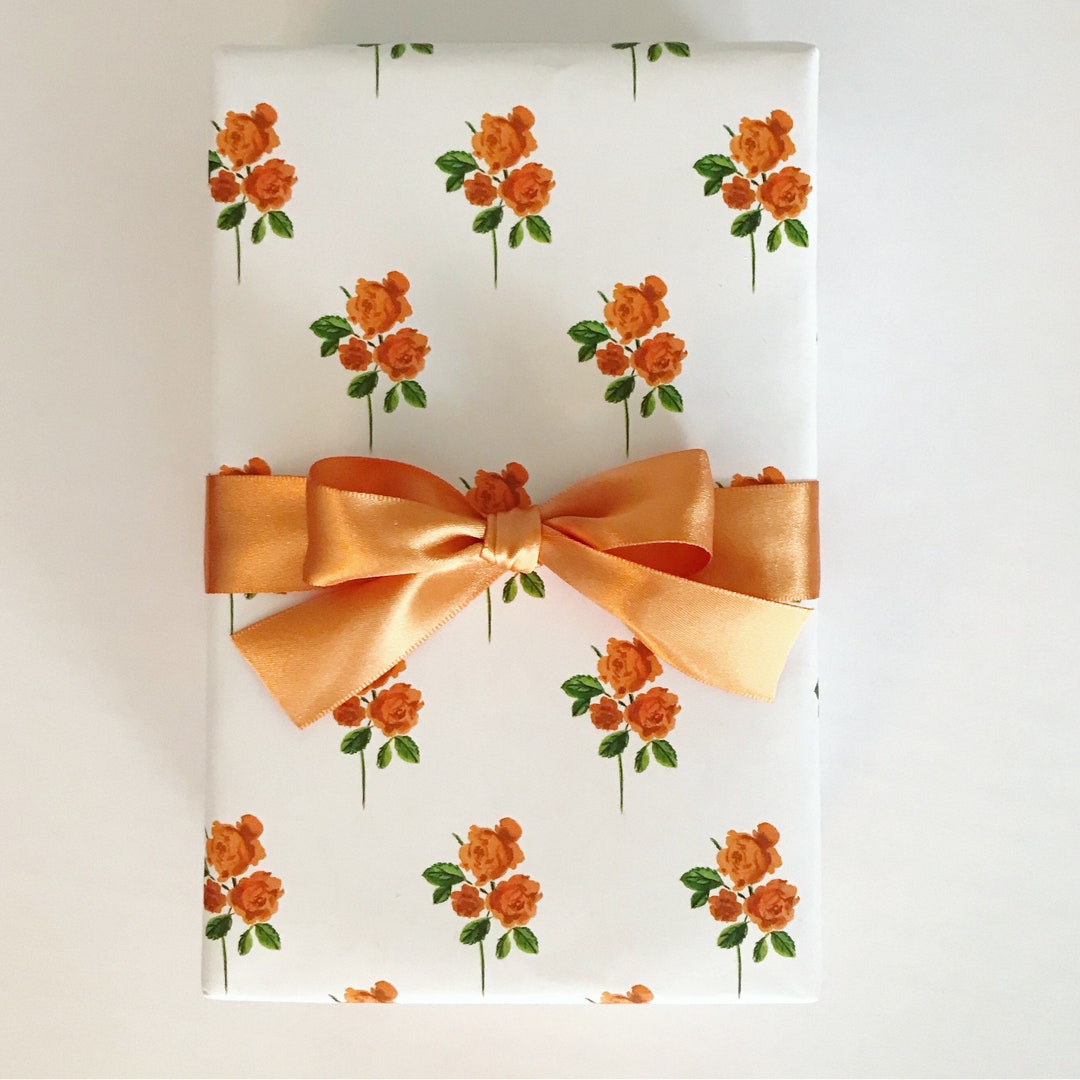 Wrapping Paper: Orange Rosettes {gift Wrap, Birthday, Holiday ...