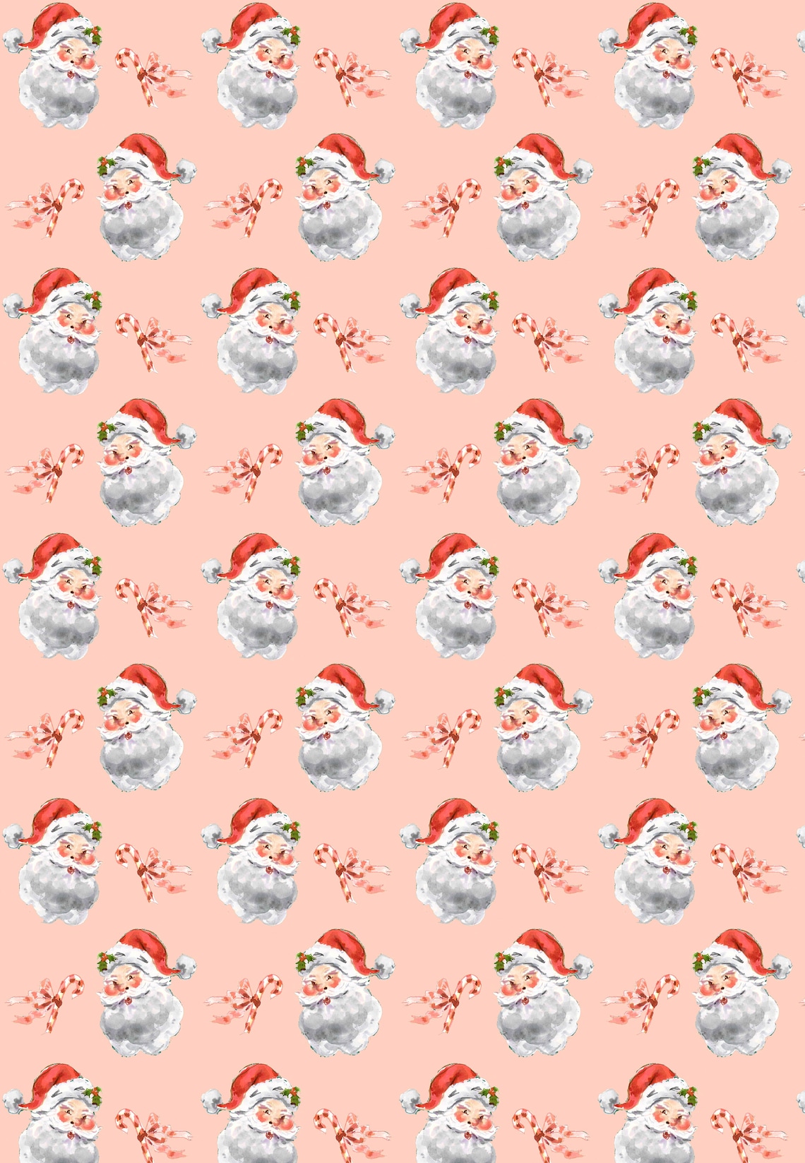 Wrapping Paper: Santa Claus Pink gift Wrap Birthday - Etsy
