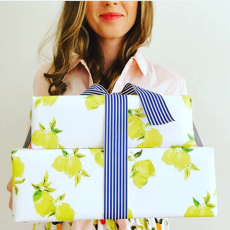 Wrapping Paper: Lemons {gift Wrap, Birthday, Holiday, Christmas} - Etsy