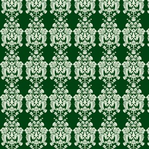 Wrapping Paper: Green Damask {gift Wrap, Birthday, Holiday, Christmas ...