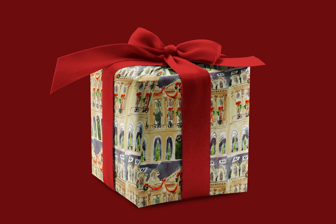 Wrapping Paper: Paris Place Christmas {gift Wrap, Birthday, Holiday ...