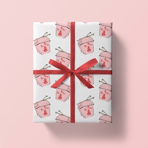 Wrapping Paper: Be Mine Takeout Box - Etsy
