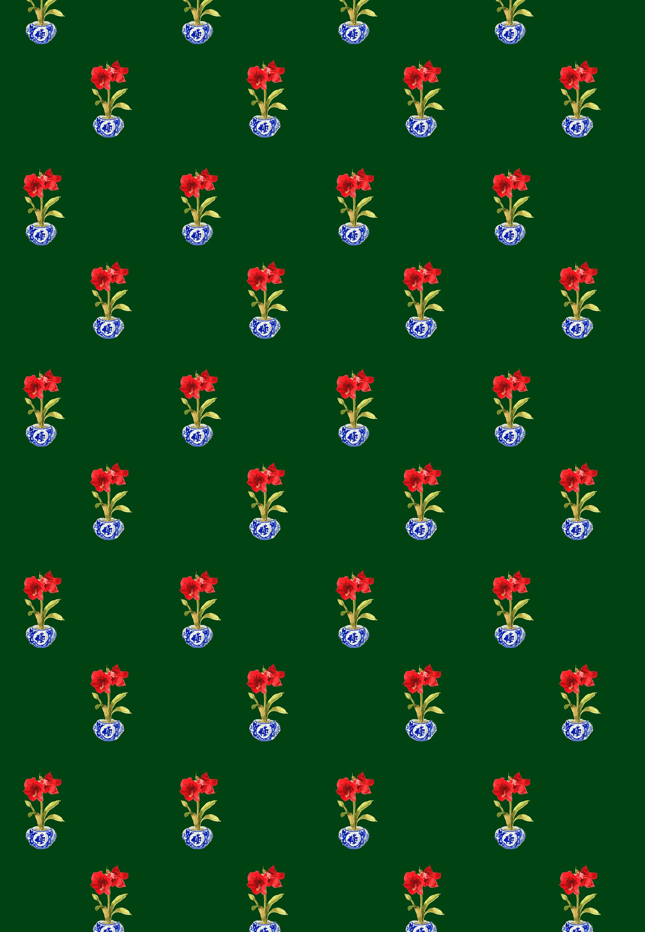 Wrapping Paper: Amaryllis Ginger Jar Hunter {gift Wrap, Birthday ...