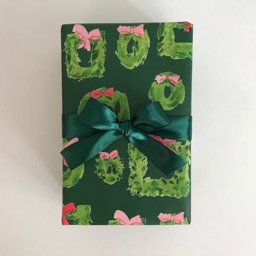 Wrapping Paper: Hunter Parisian Bows gift Wrap Birthday - Etsy