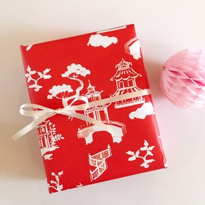 Wrapping Paper: Red Pagoda {wrapping Paper} {gift Wrap, Birthday ...