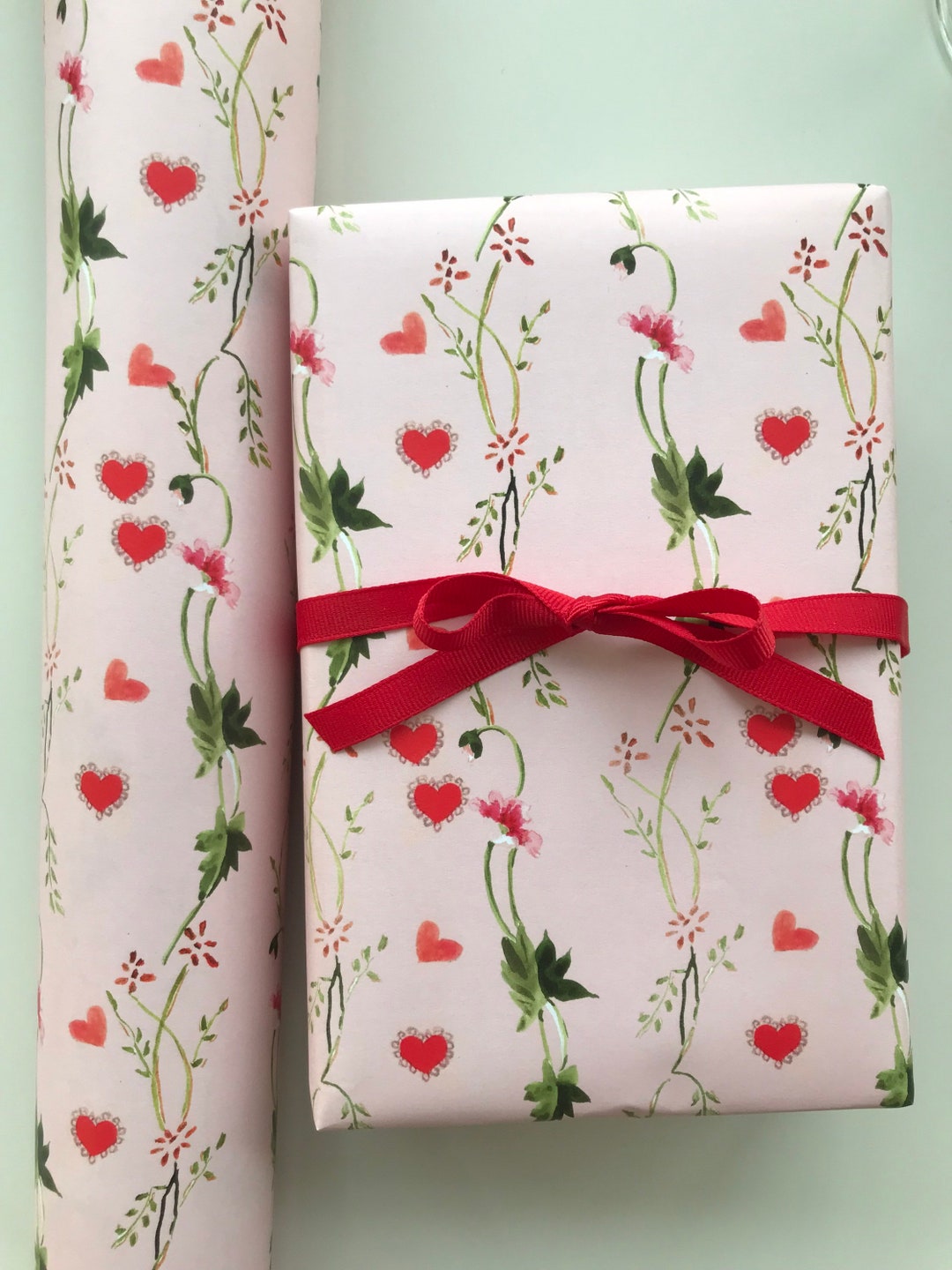 Wrapping Paper: Sweetheart Vines Pink {gift Wrap, Valentine's Day ...
