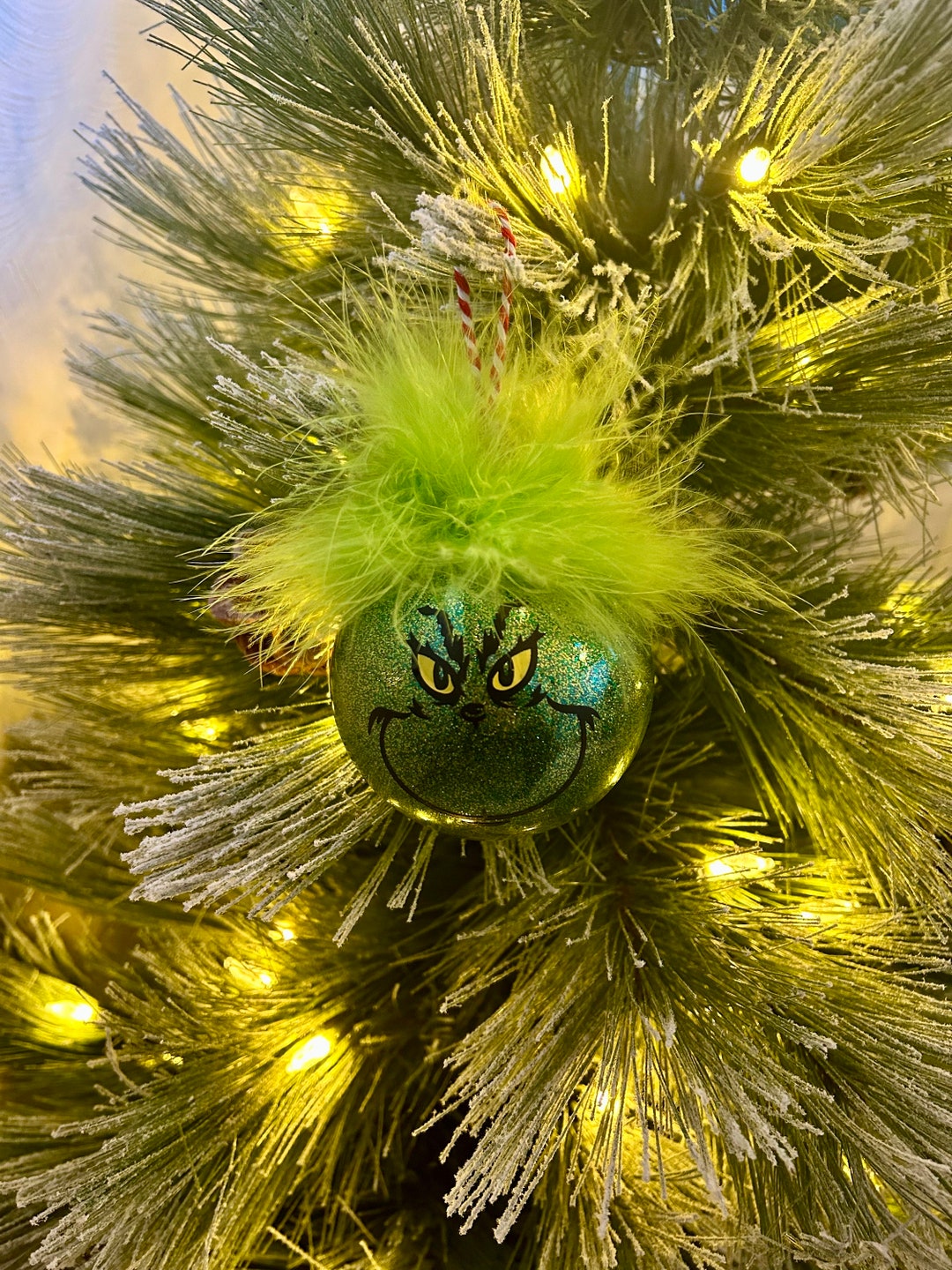 Grinch Fur Ornament - Etsy