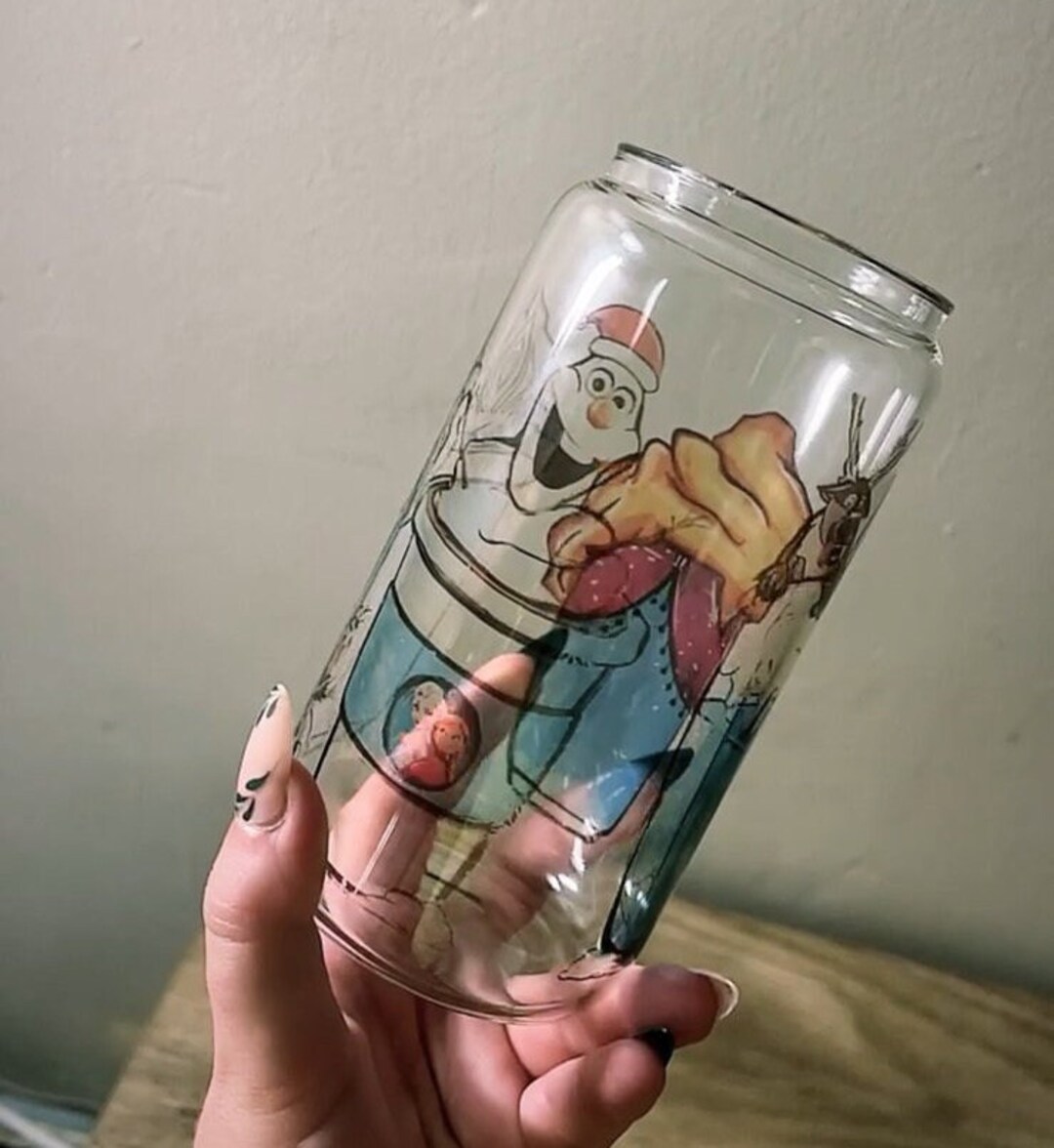 Olaf Coffee Cup Glass - Etsy