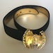 Belt Medusa Head Buckle Gold Vintage Black Belt Suede Leather Medusa ...