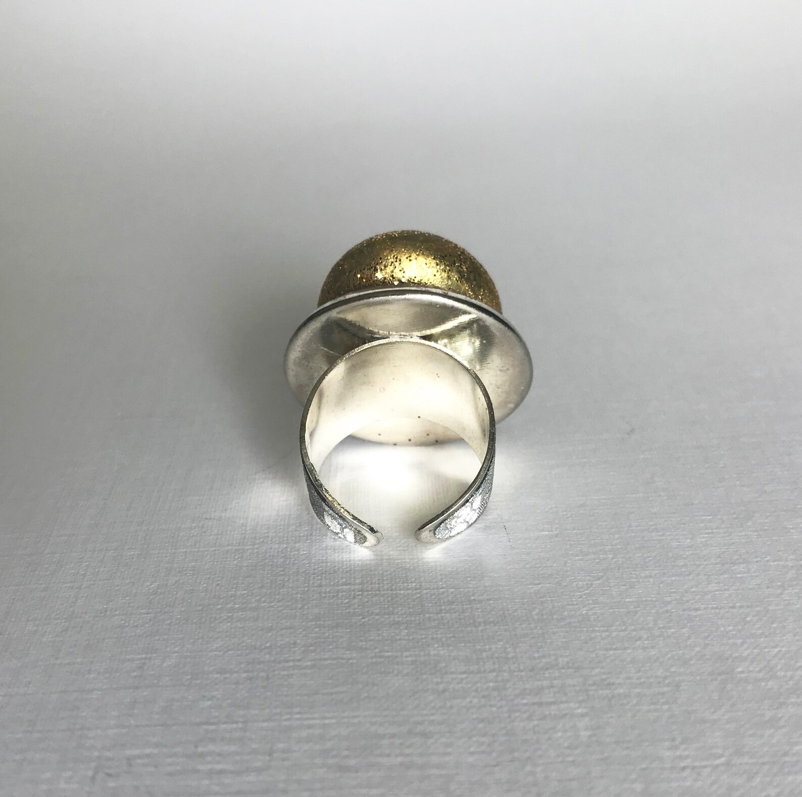 Ring Head Gold Face Ring Handmade Big Silver Summer Crystals Swarovski ...