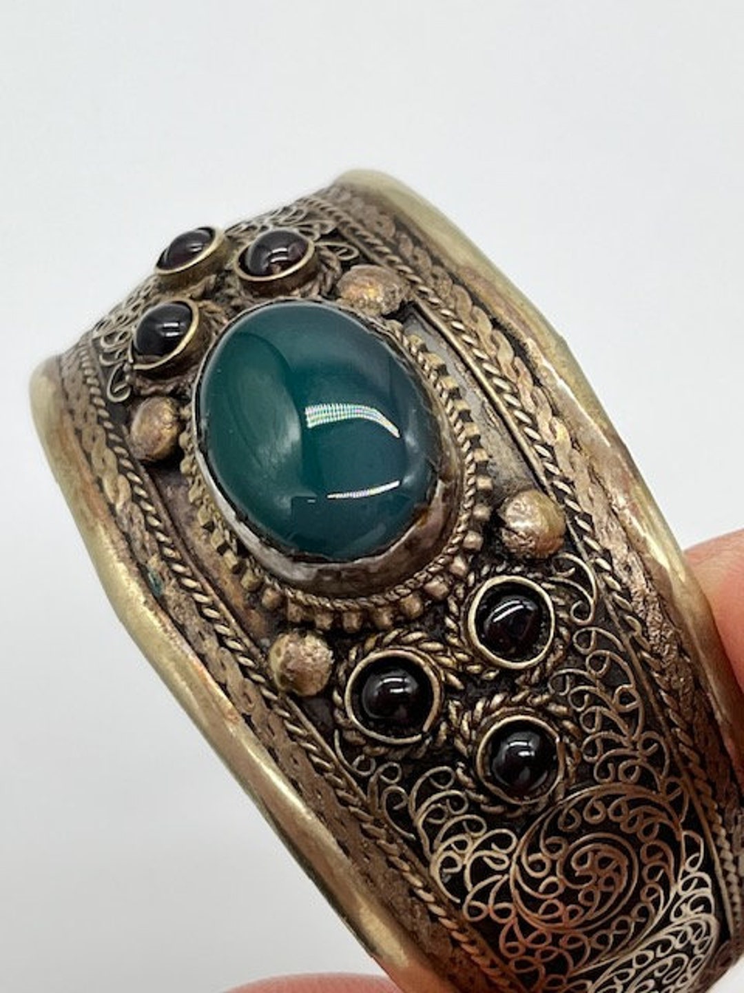 Antique Moroccan Unique Bracelet Berber Tribal Sterling Silver Handmade ...