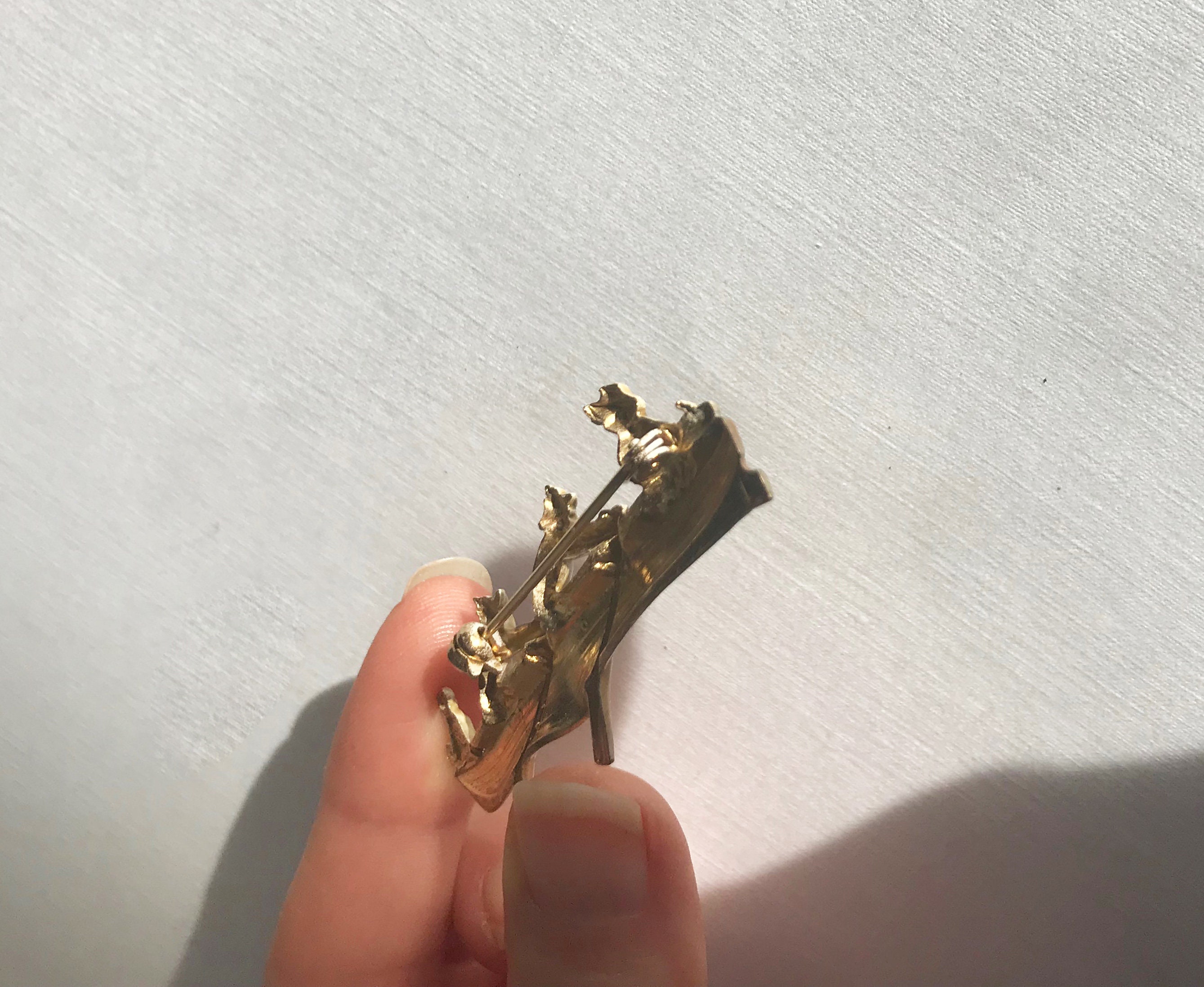 Brooch Boat Vintage Rare Unique Brooch Gold Plated Vintage Pin Boat ...