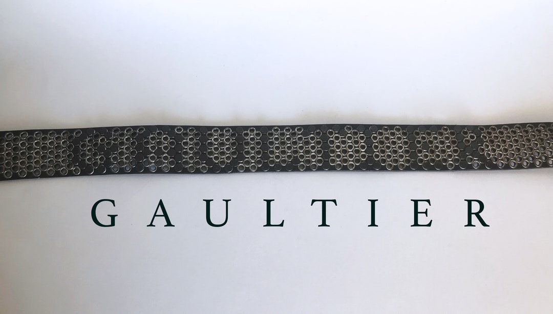 JEAN PAUL GAULTIER Rare Belt Vintage Leather Unique Belt Holes Black ...