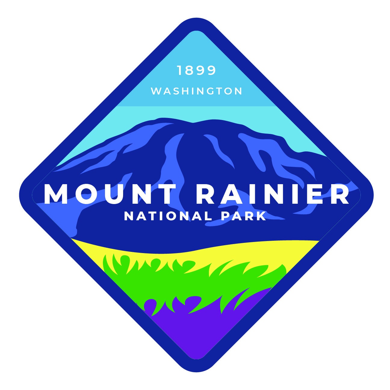 Mount Rainier National Park Sticker - Etsy