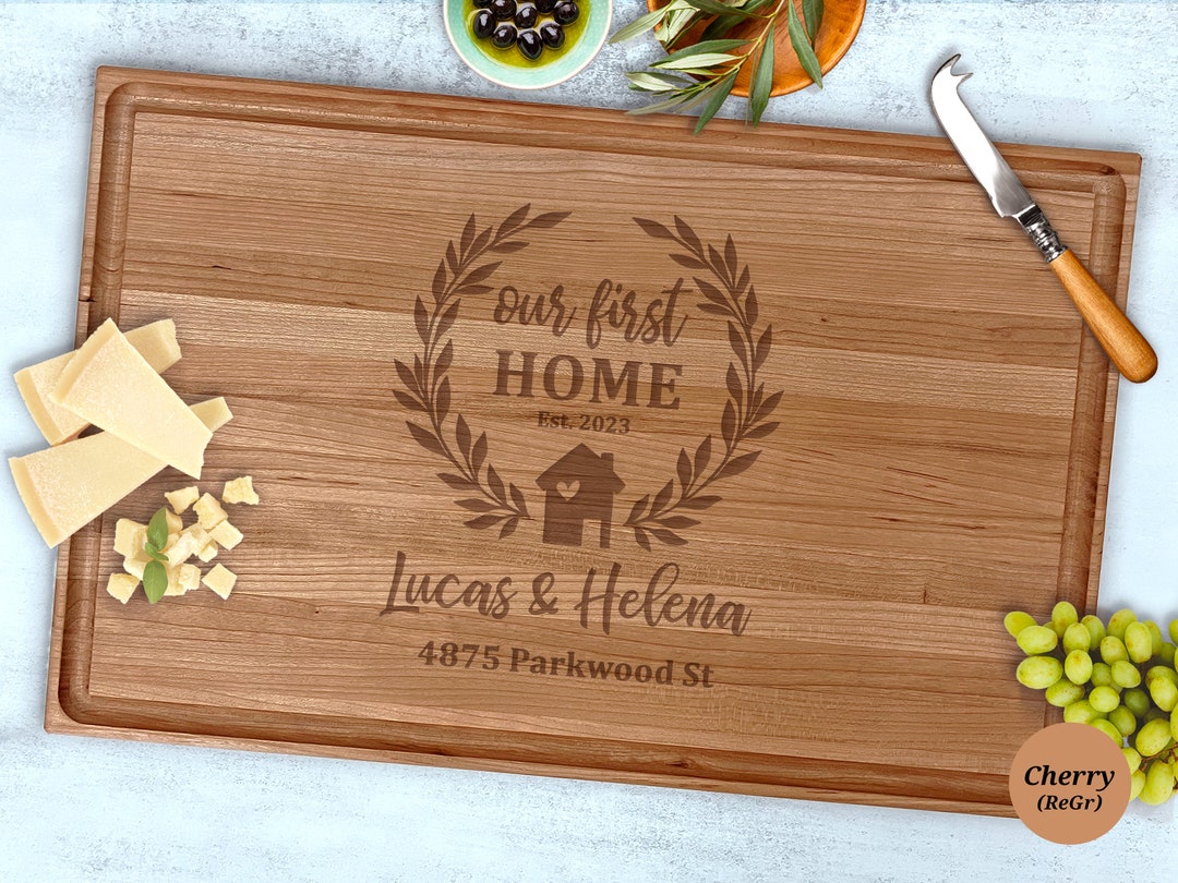 Our First Home Custom Cutting Board, Address Cutting Board ...