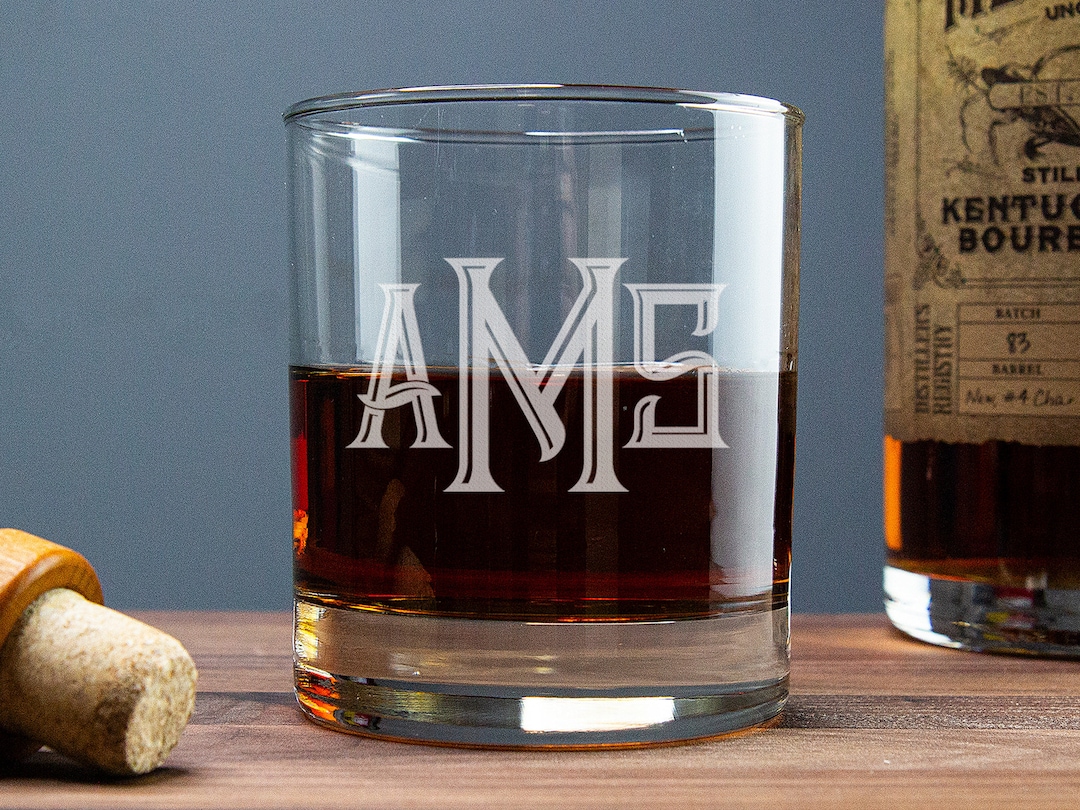 Etched Whiskey Glasses Custom Whisky Glass Set, Bourbon Glasses ...