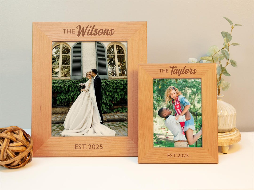 Est Date Picture Frame Bridal Shower Gift, Wedding Picture Frame ...
