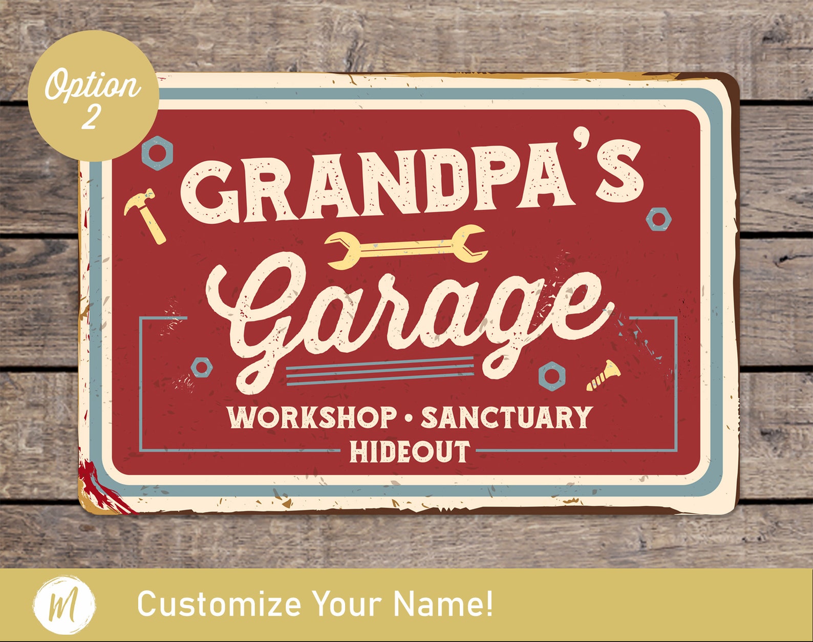 Personalized Garage Sign for Men Garage Sign for Dad Custom - Etsy