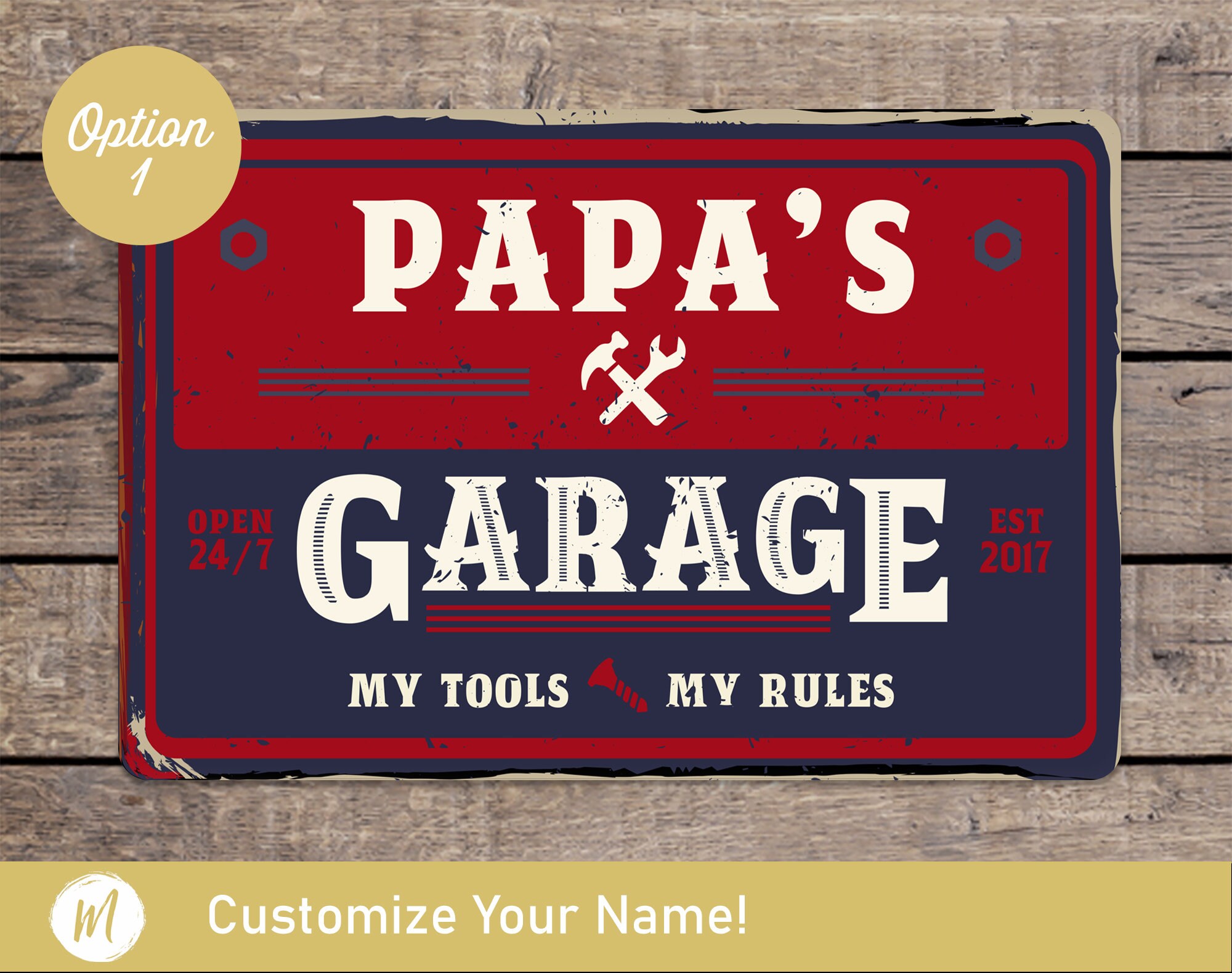 Personalized Garage Sign My Tools My Rules Garage Sign for | Etsy