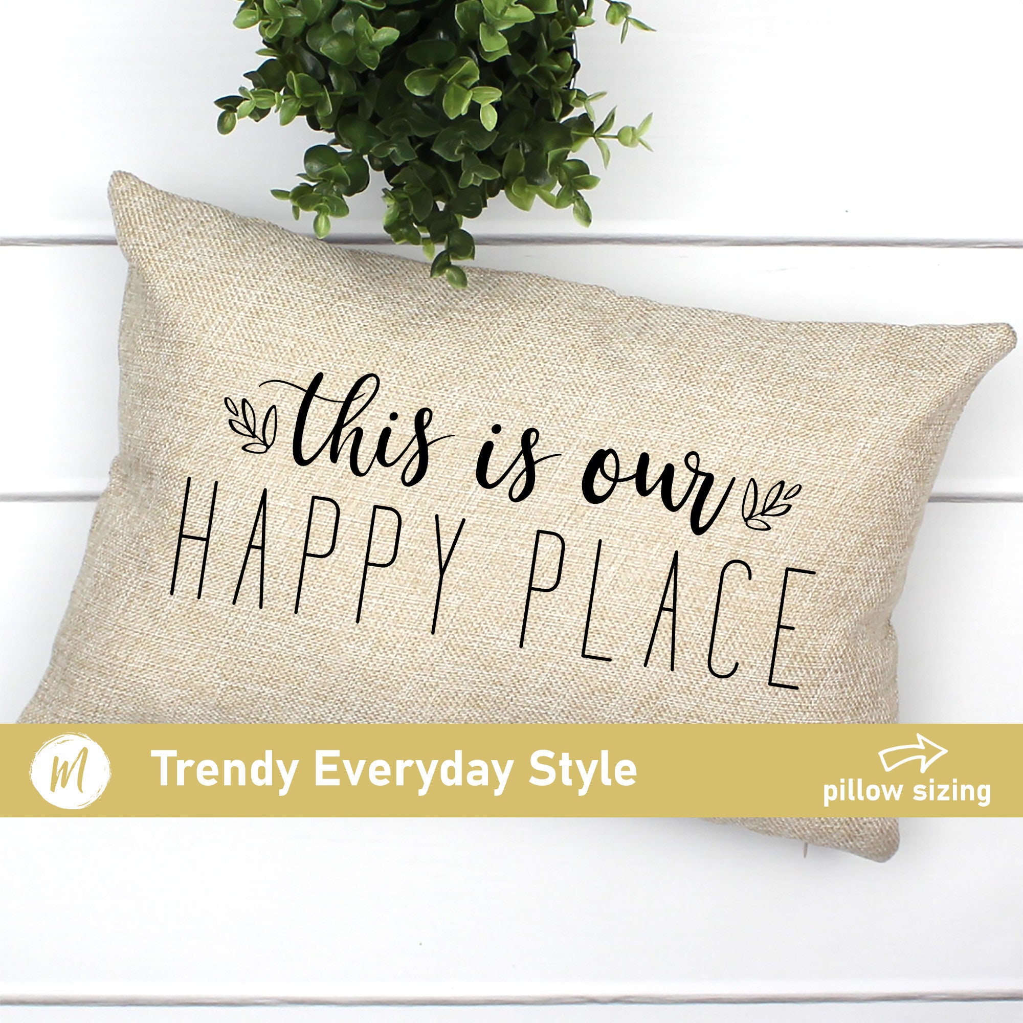 This is Our Happy Place Pillow Vacation Decor Home Decor - Etsy