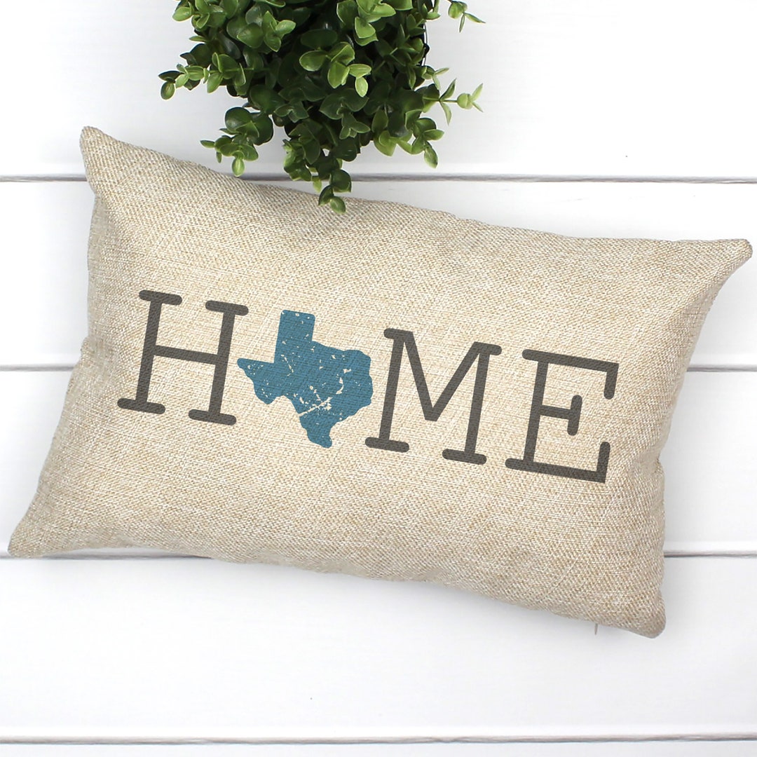 Texas Home Decor Farmhouse, Home State Pillow, State Pillow Covers ...