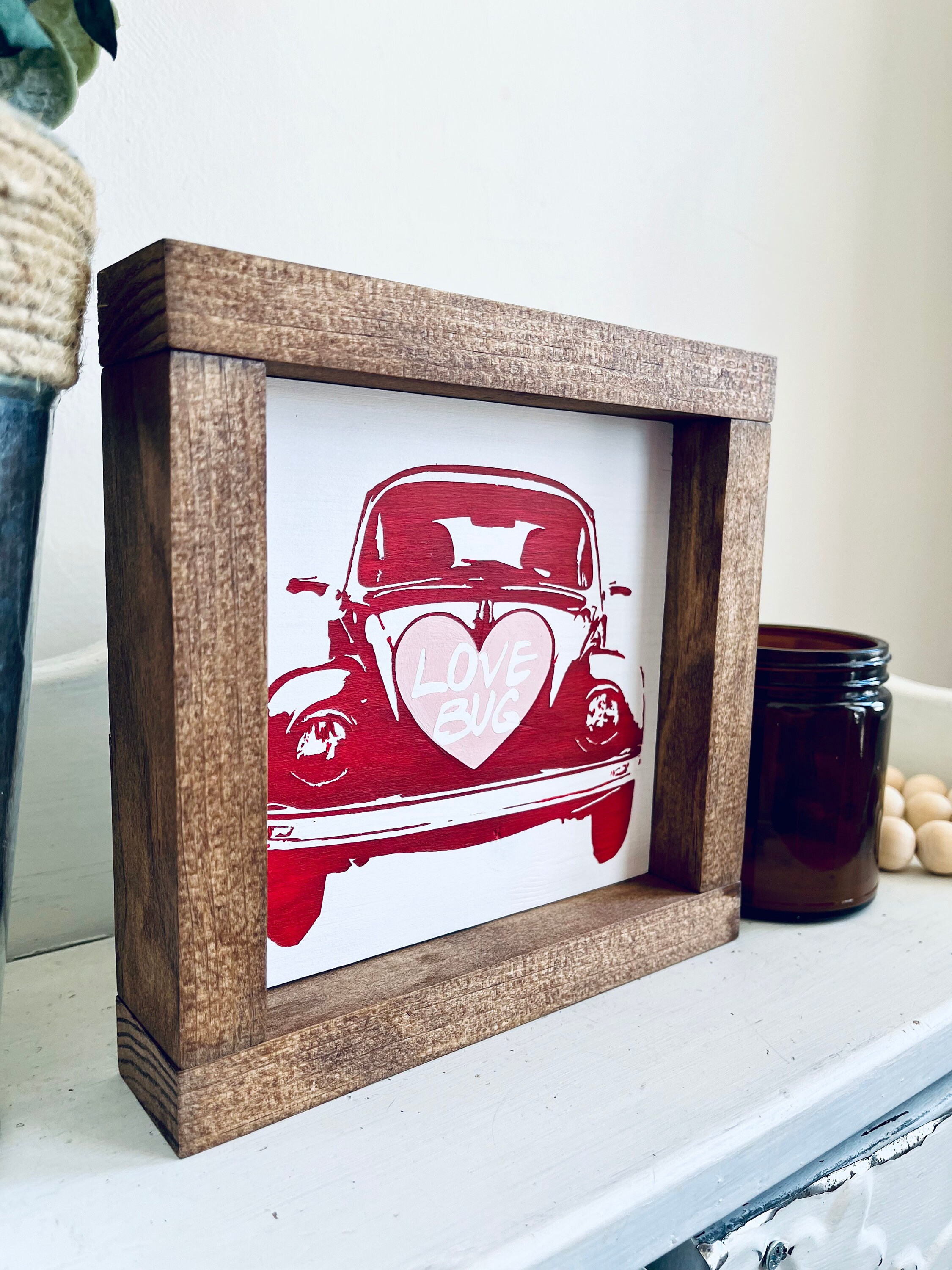 Love Bug Valentine's Day Sign Valentine's Day Decor - Etsy