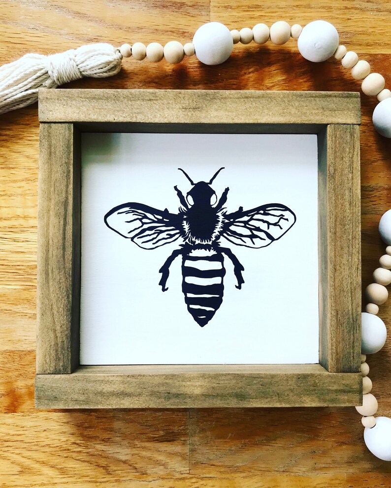 Bee Decor / Bee Sign / Honey Bee Decor / Bee Wall Art / Bumble | Etsy