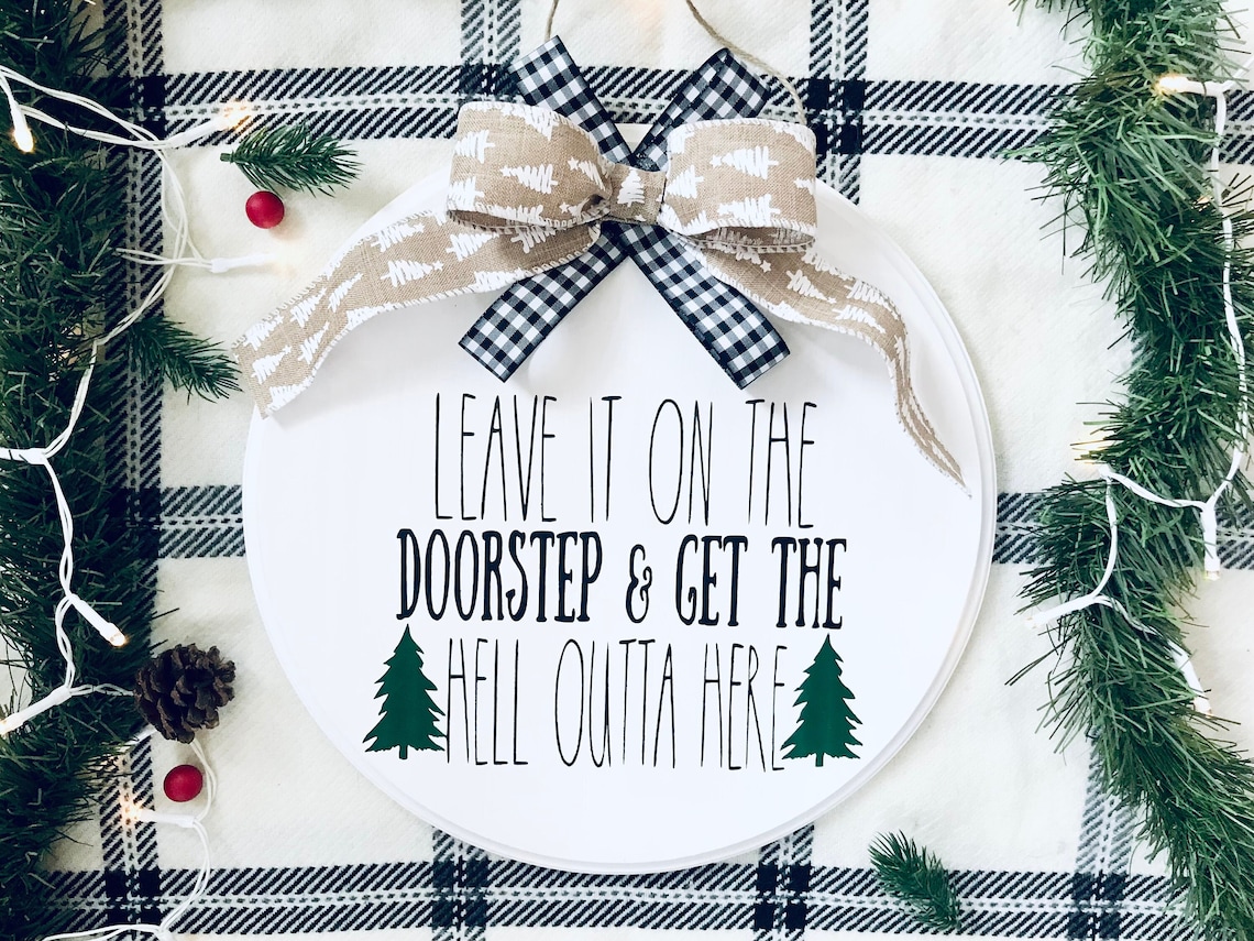 Home Alone Door Hanger Christmas Door Sign Front Door Decor | Etsy