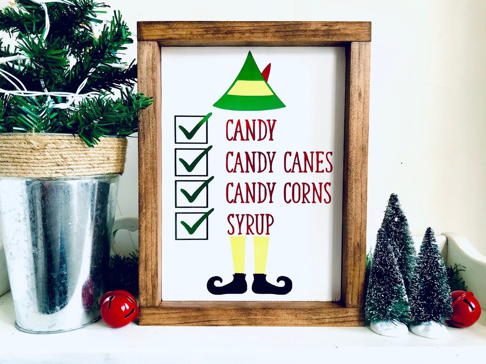 Elf Decor Buddy the Elf Sign Elf Food Groups Elf Quote - Etsy