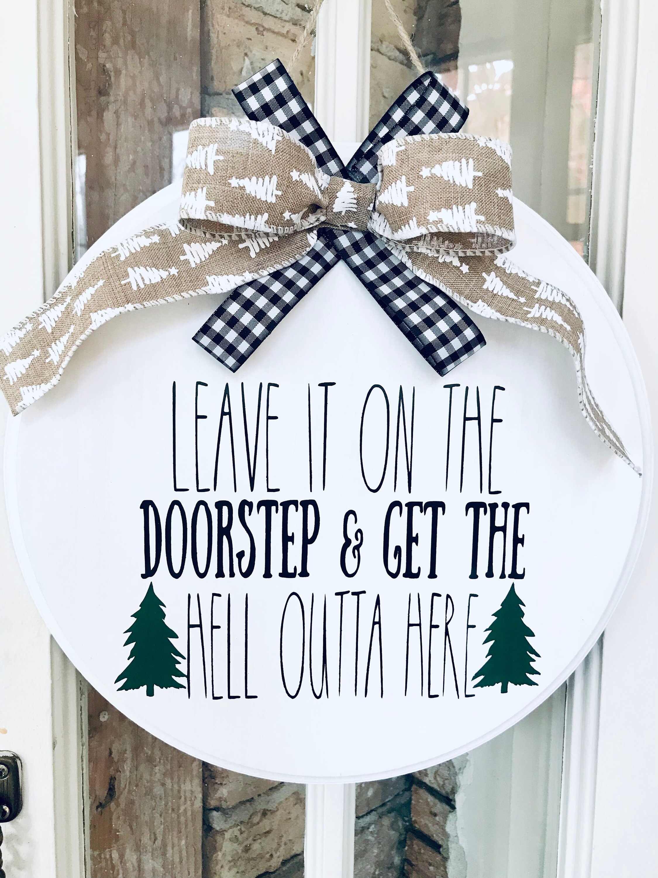 Home Alone Door Hanger Christmas Door Sign Front Door Decor | Etsy