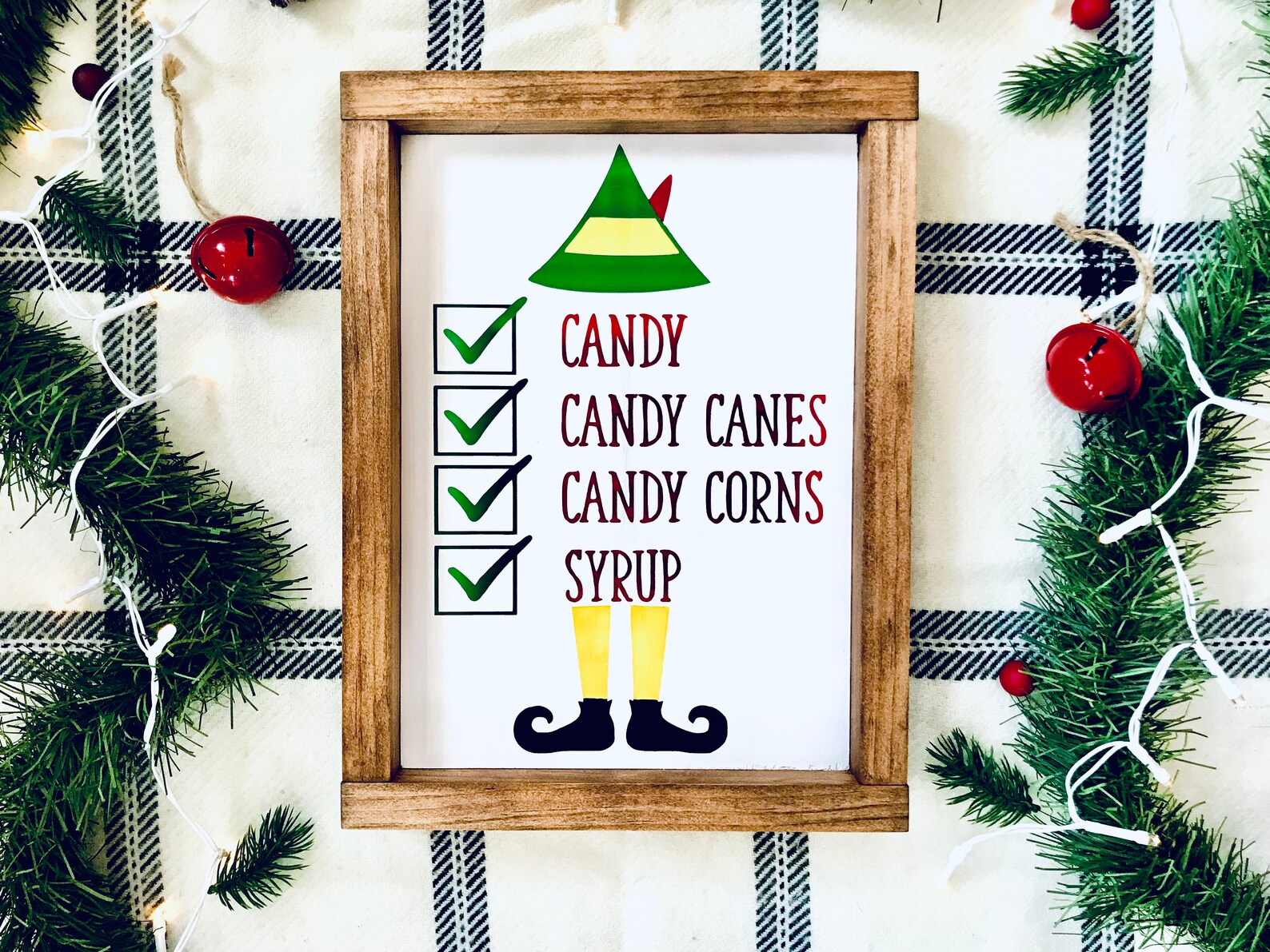 Elf Decor Buddy the Elf Sign Elf Food Groups Elf Quote - Etsy