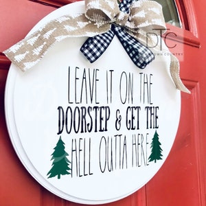 Home Alone Door Hanger, Christmas Door Sign, Front Door Decor, Gifts ...