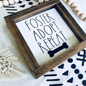 Foster Adopt Repeat Sign, Dog Adoption Gift, Foster Dog Mom, Dog Dad ...