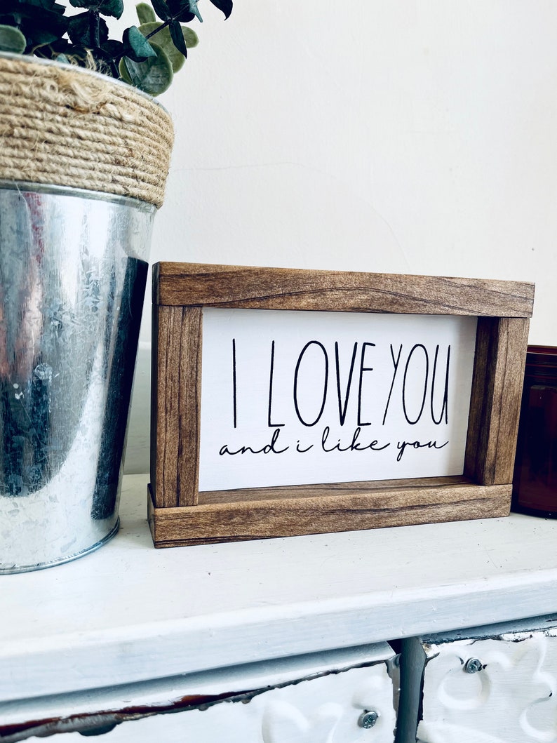 I Love You and I Like You Sign, Parks and Rec, Anniversary Gift - Etsy