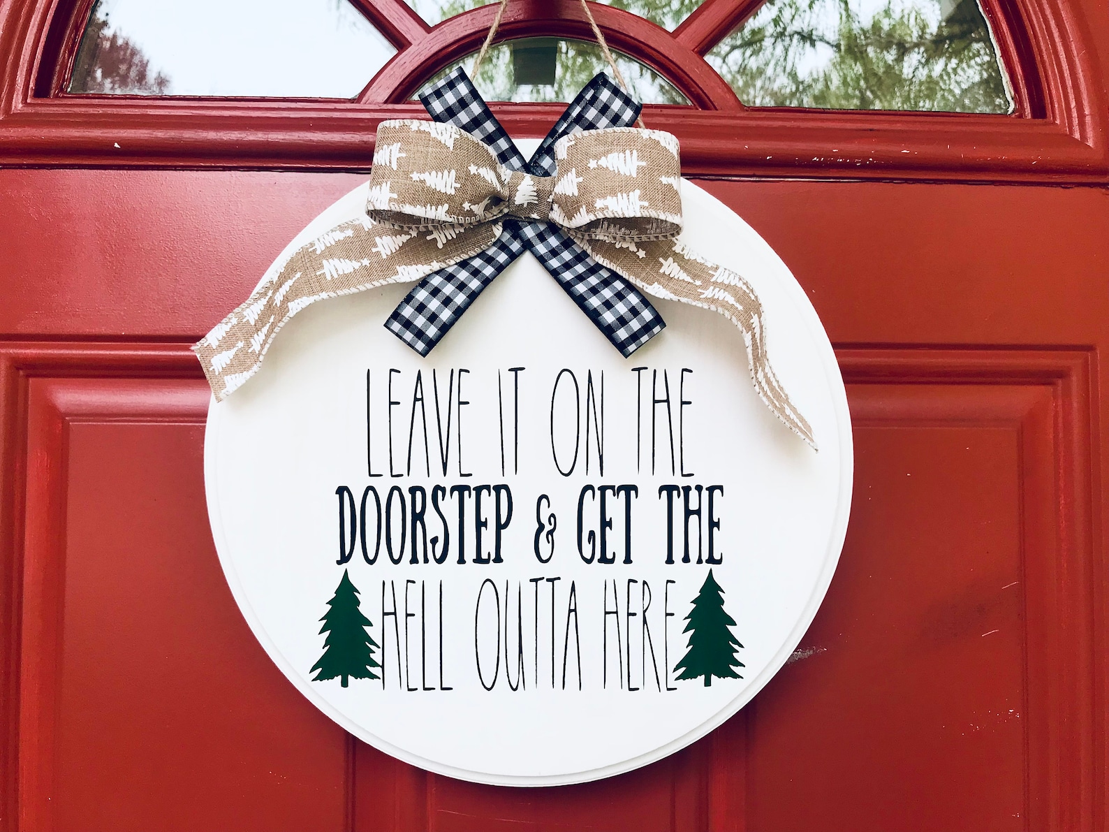 Home Alone Door Hanger Christmas Door Sign Front Door Decor | Etsy