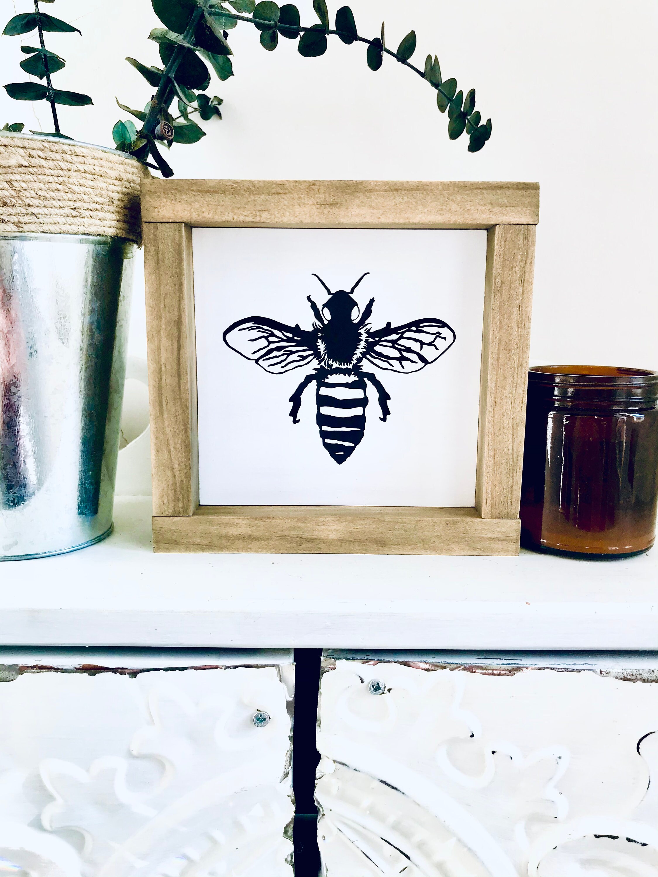 Bee Decor / Bee Sign / Honey Bee Decor / Bee Wall Art / Bumble | Etsy