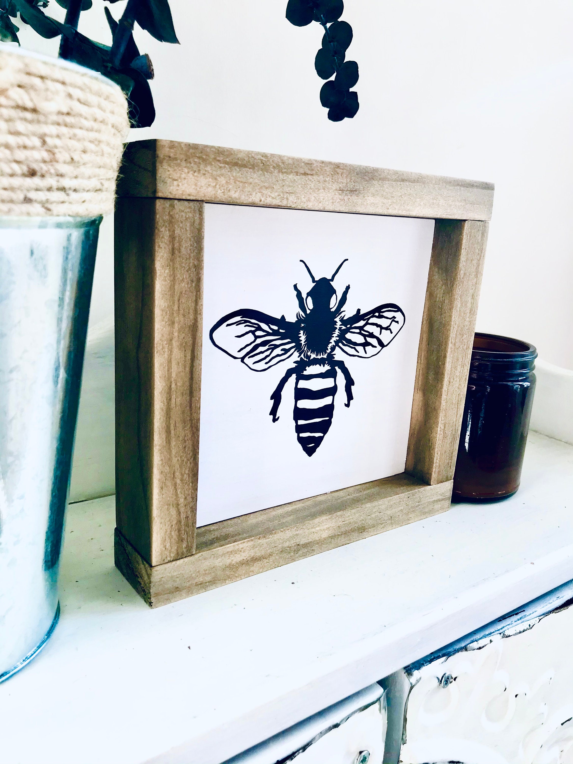 Bee Decor / Bee Sign / Honey Bee Decor / Bee Wall Art / Bumble | Etsy