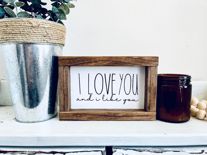 I Love You and I Like You Sign, Parks and Rec, Anniversary Gift - Etsy
