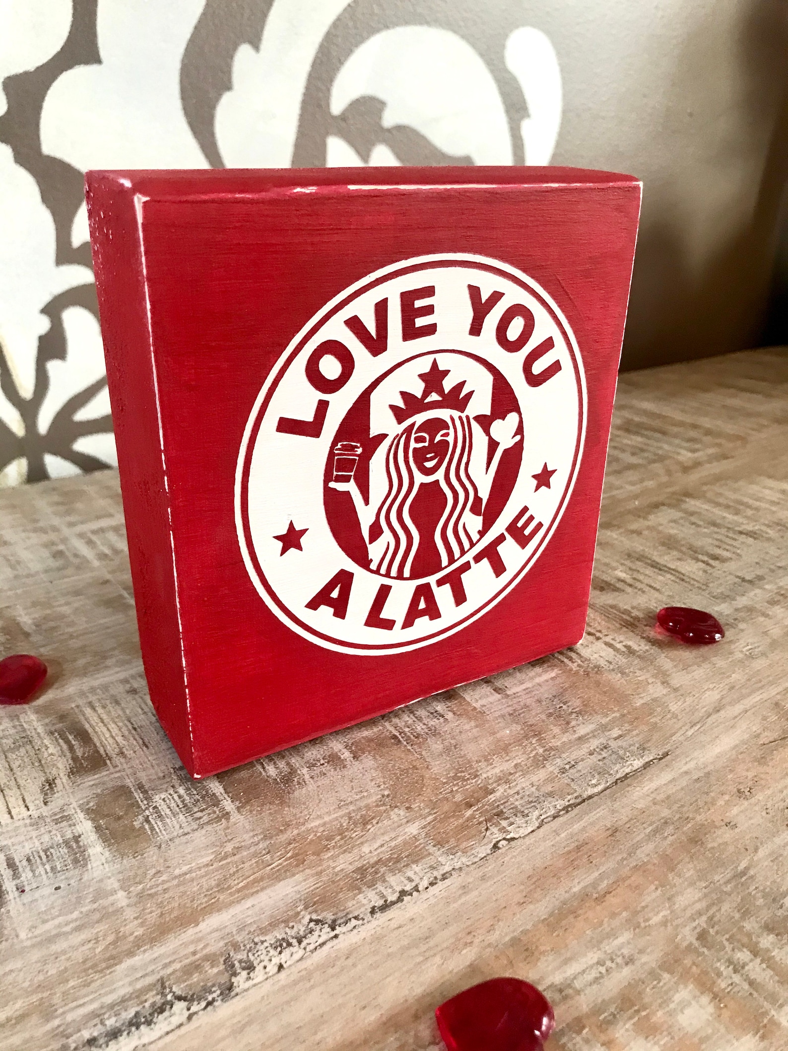 Starbucks Valentine's Day Decor / Starbucks Mini Sign / - Etsy