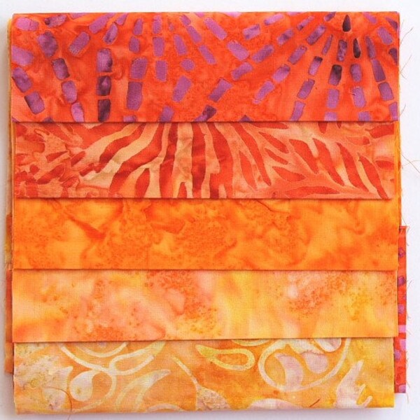 Orange Batik Fabric - Etsy