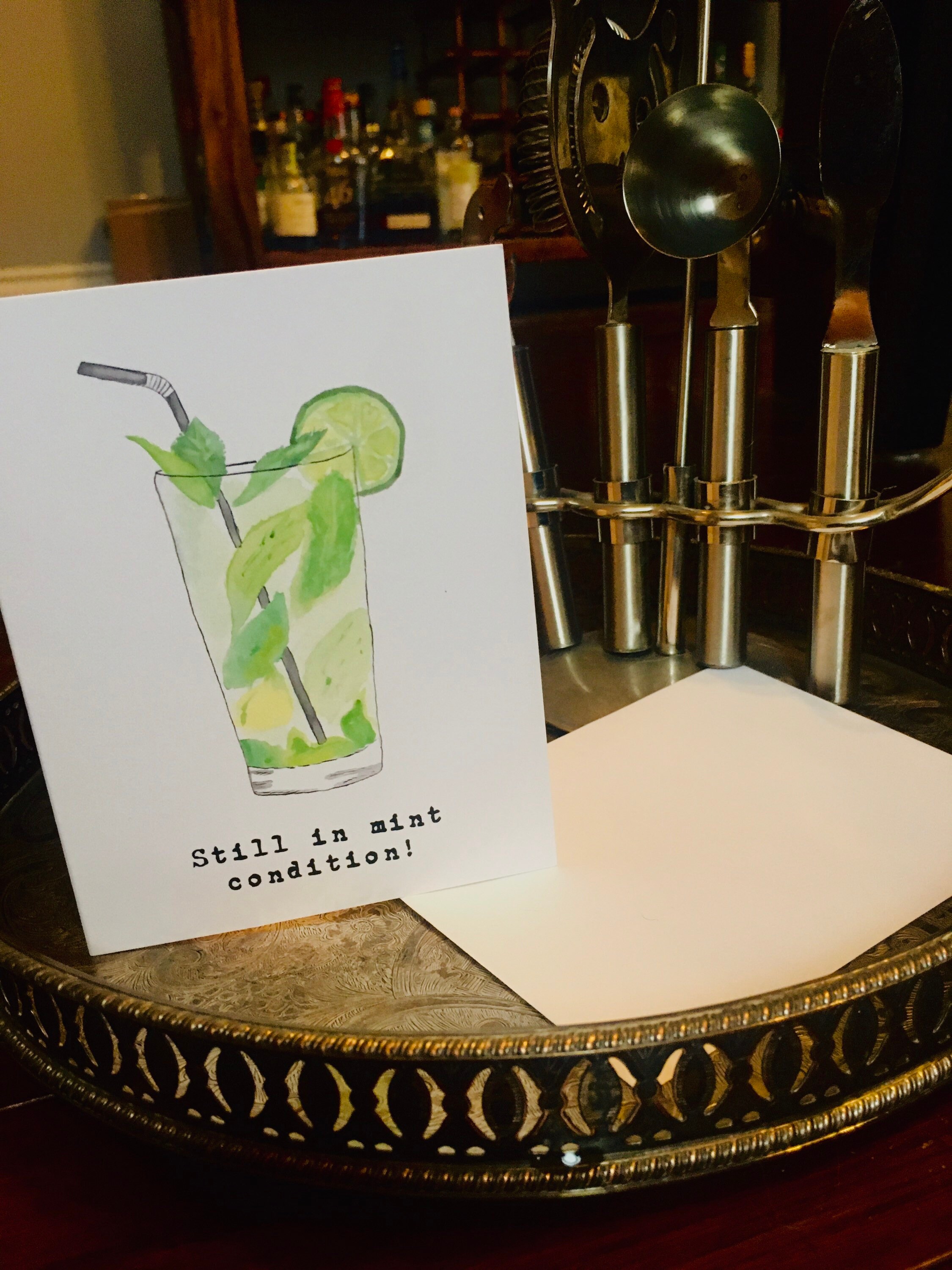 Cocktail Birthday Card Mojito - Etsy