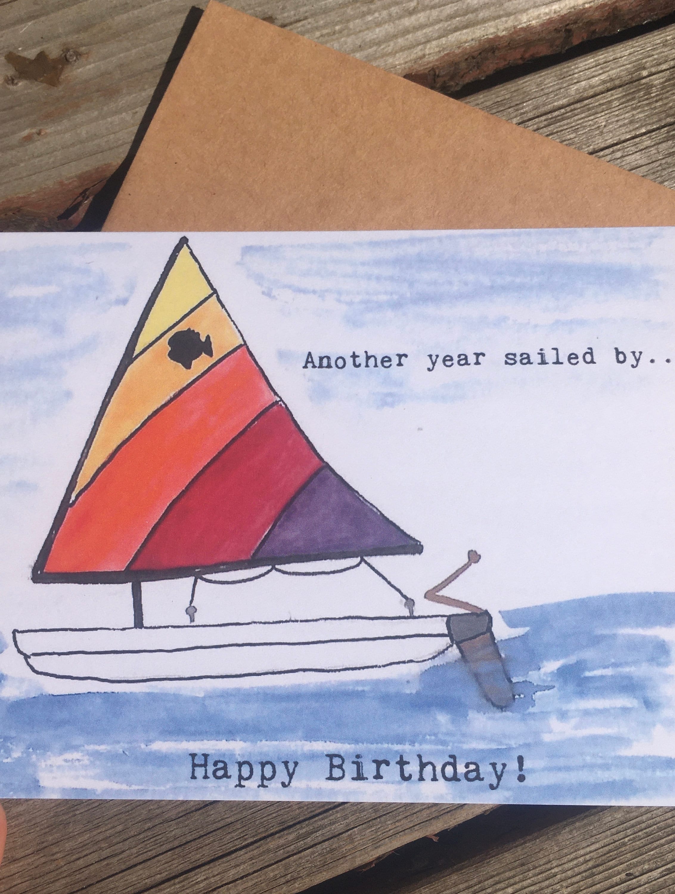 Sailing Birthday Card - Etsy