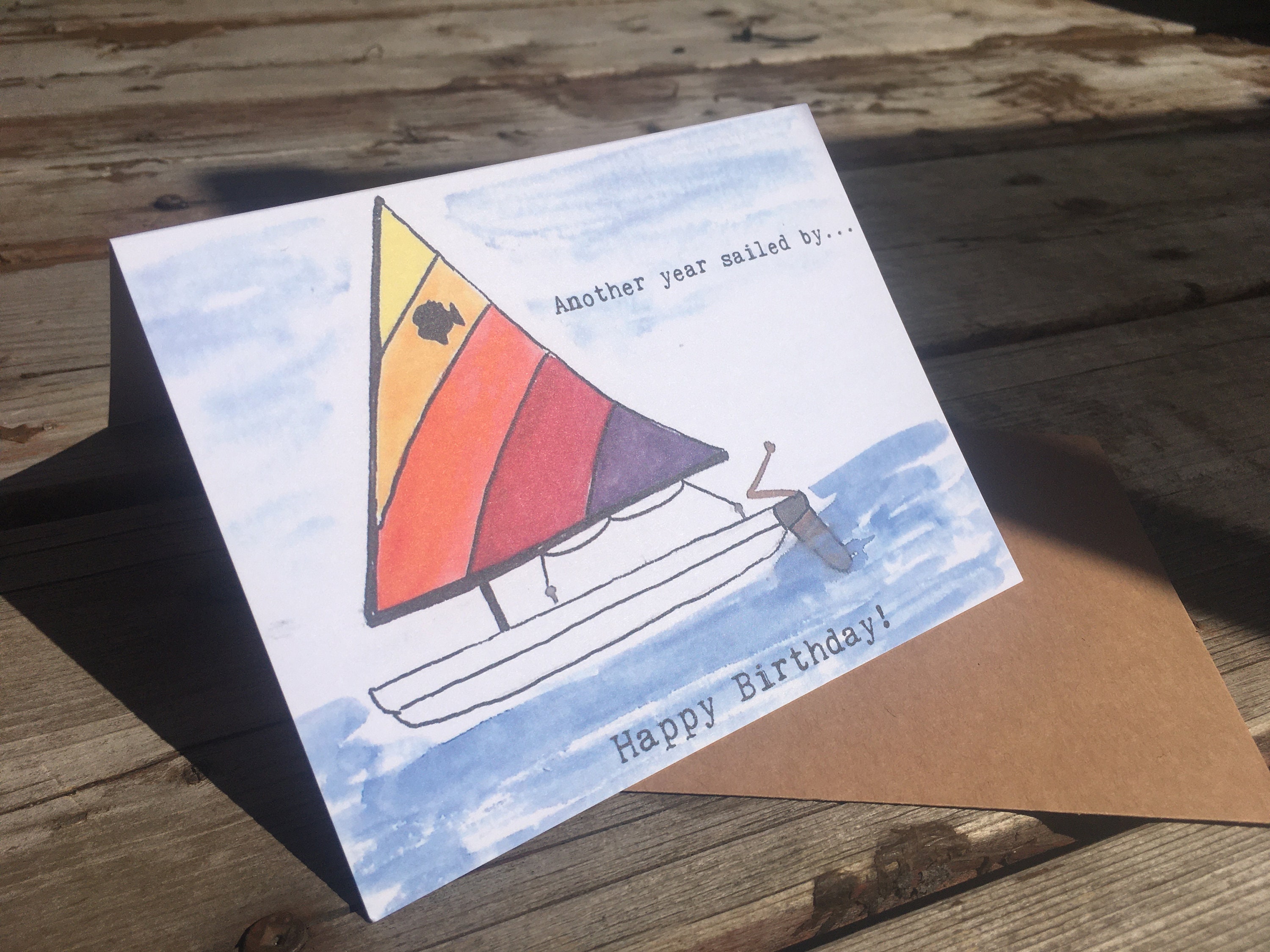 Sailing Birthday Card - Etsy